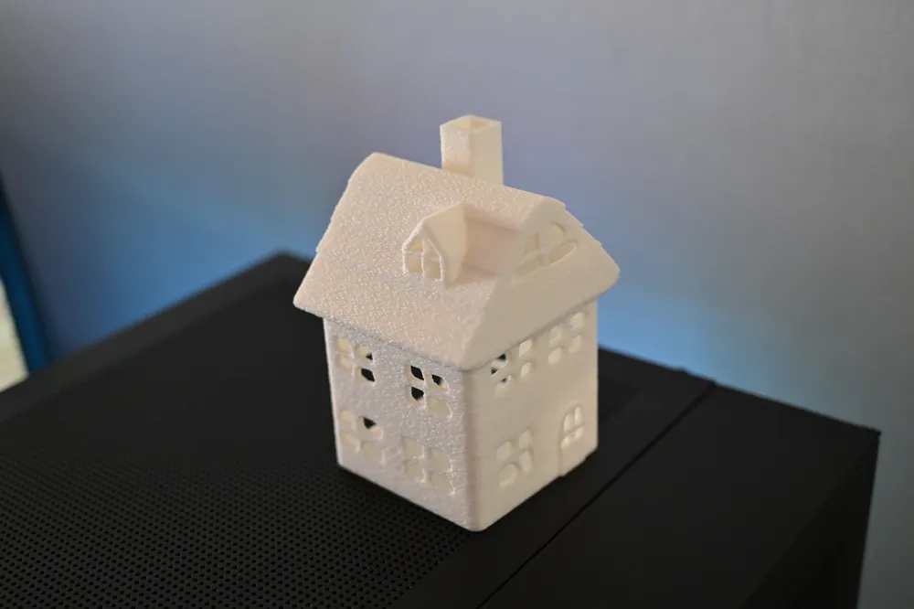Christmas House Tealight Light - Free 3D Print Model - MakerWorld