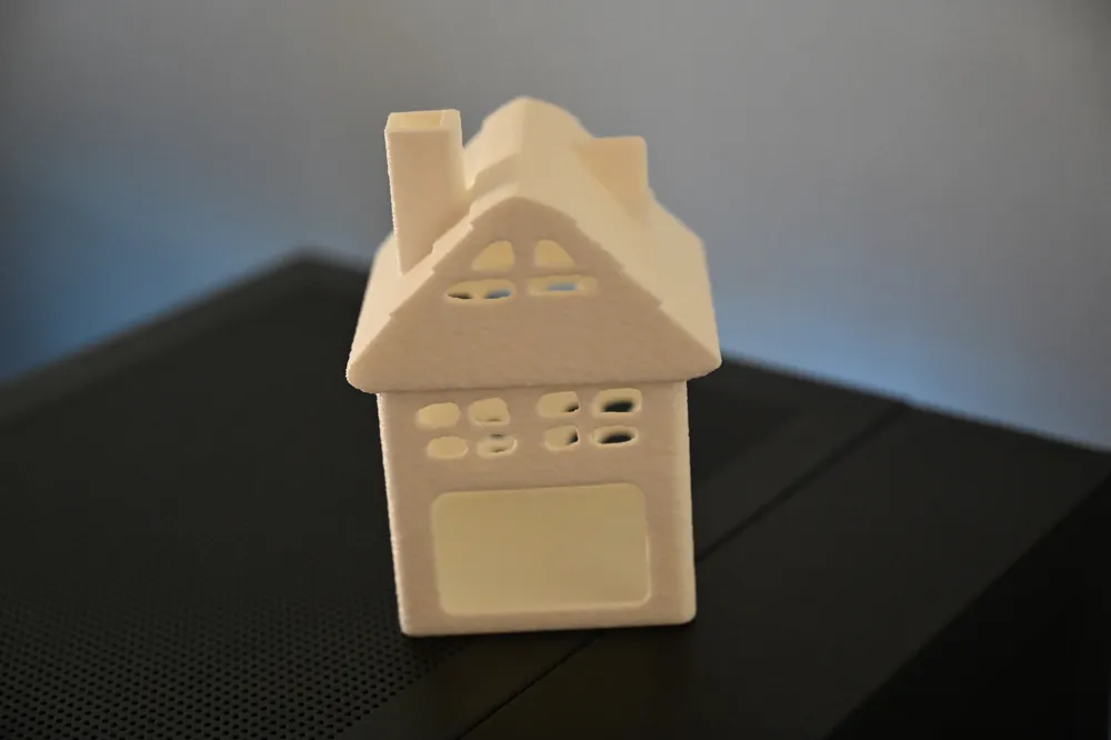 Christmas House Tealight Light - Free 3D Print Model - MakerWorld