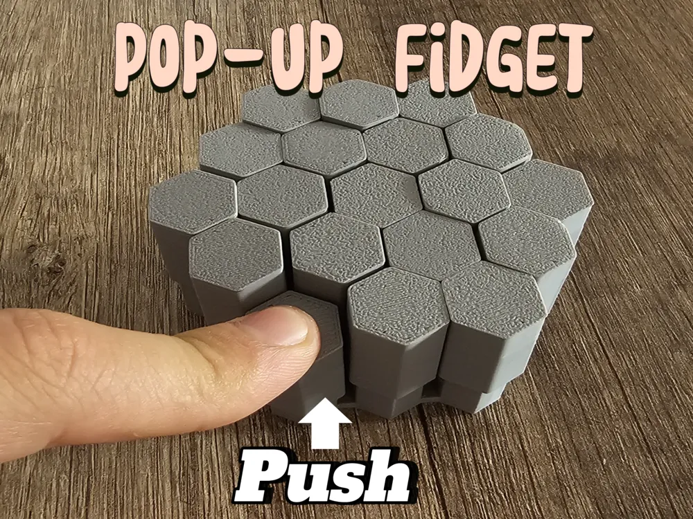 Hexagon pop-up fidget by Trisztan MakerWorld: Download Free 3D Models