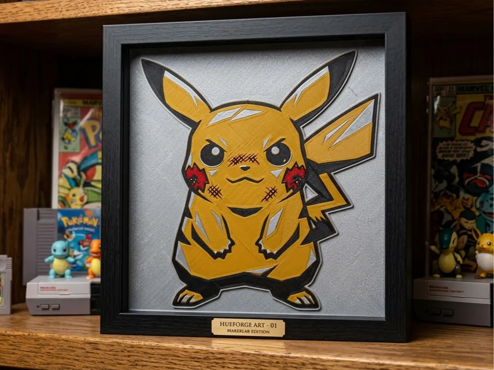 Arcane Style Pokemon Pikachu Fan Art – HueForge 3D - Free 3D Print ...