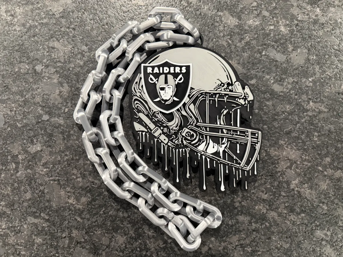 Las Vegas Raiders Helmet Drip Hype Chain - Free 3D Print Model - MakerWorld