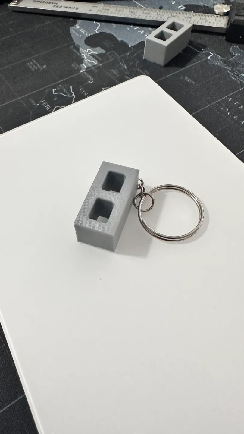 Cinder Block Keychain by HinojosaE MakerWorld: Download Free 3D Models