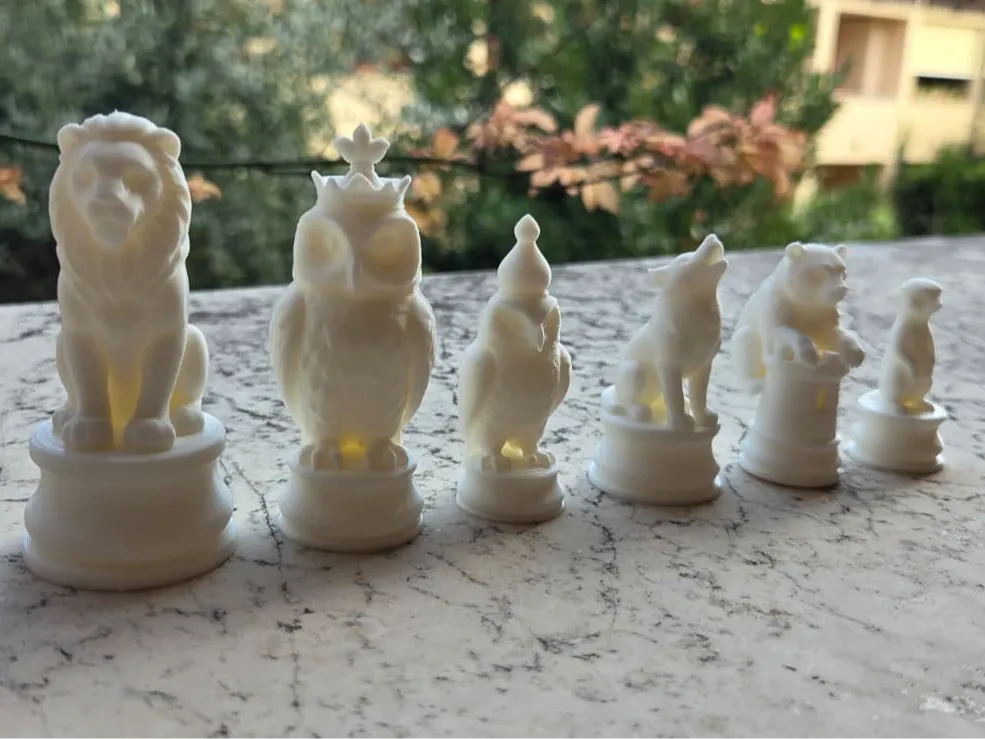 Animal themed chess set by Andrea MakerWorld: Download Free 3D Models