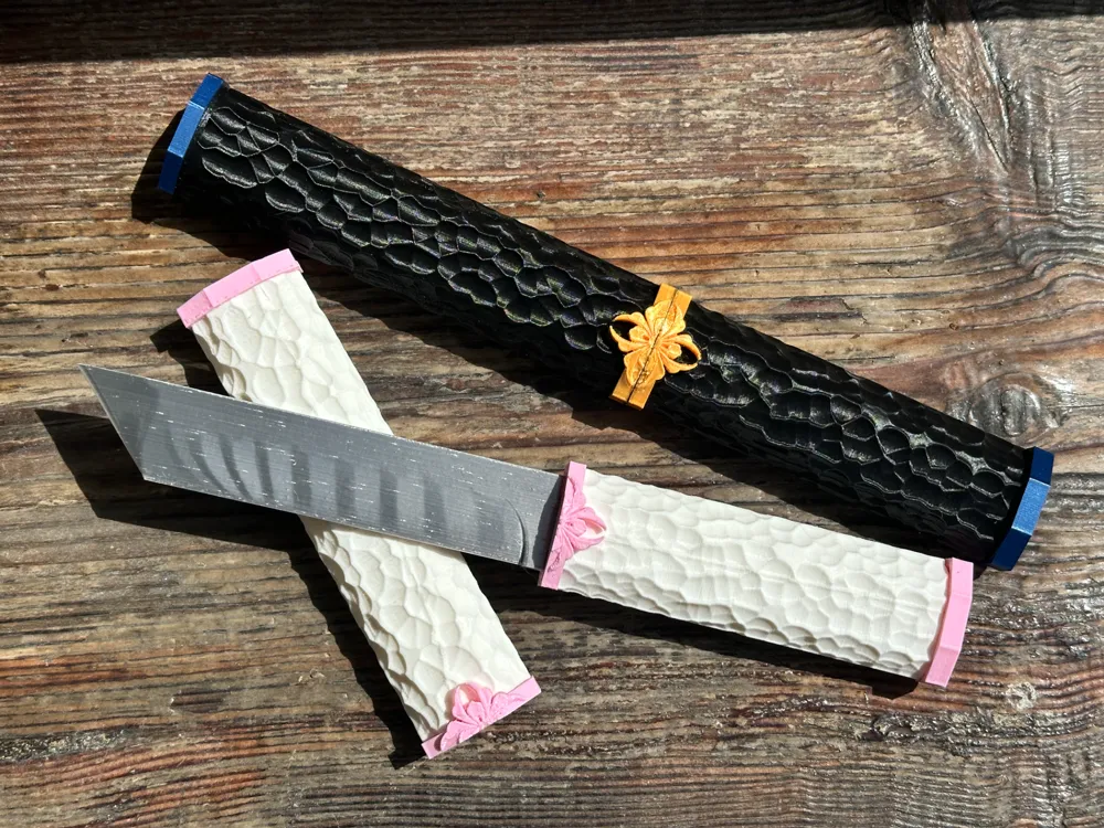 Tanto with Japanese Patterns and Hammered Texture by Trent Studio ...