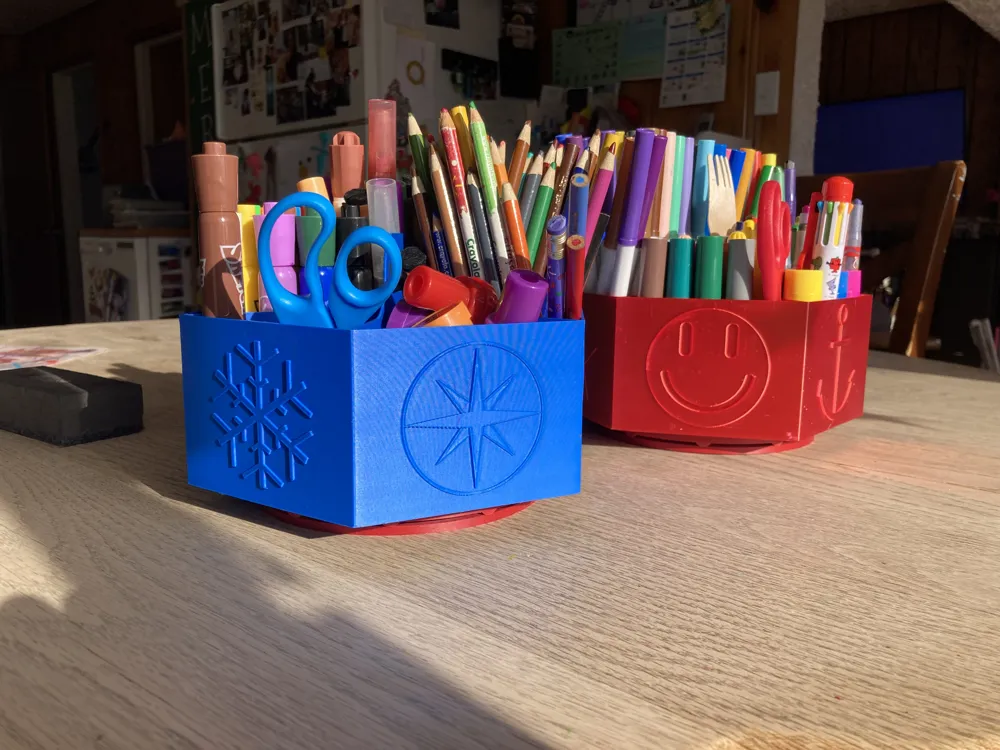 Rotating Crayon Carousel, Bearing Mounted - Free 3D Print Model ...