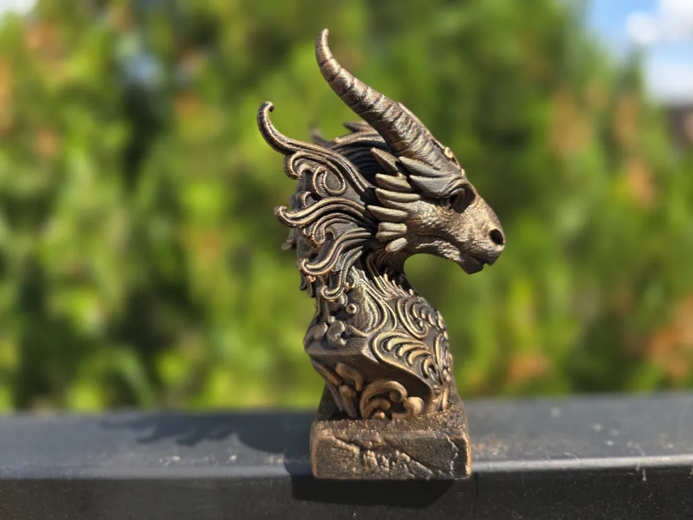 BAROQUE DRAGON BUST by Messy_Panda MakerWorld: Download Free 3D Models