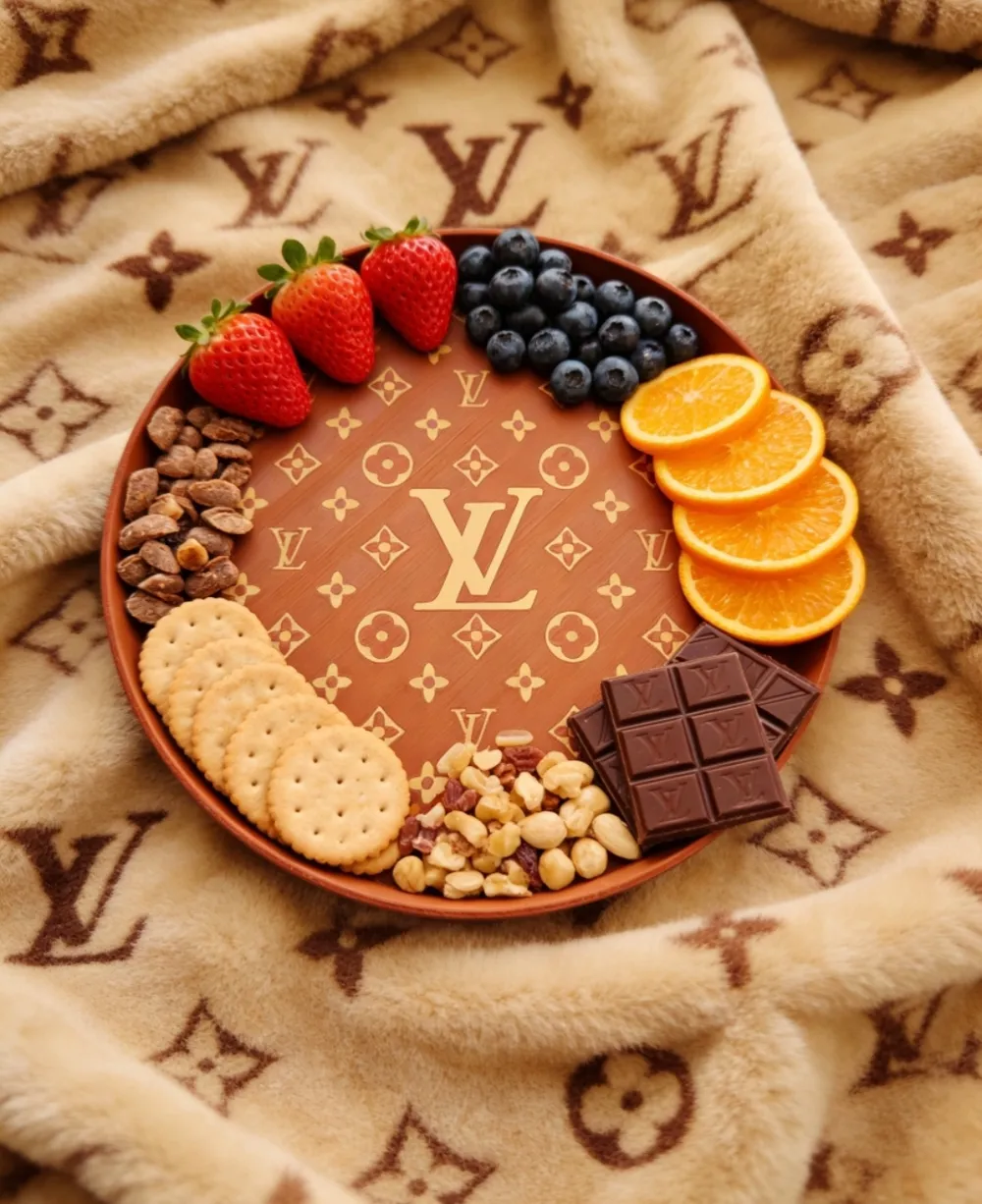 Round Tray/LV Monogram Pattern - Free 3D Print Model - MakerWorld