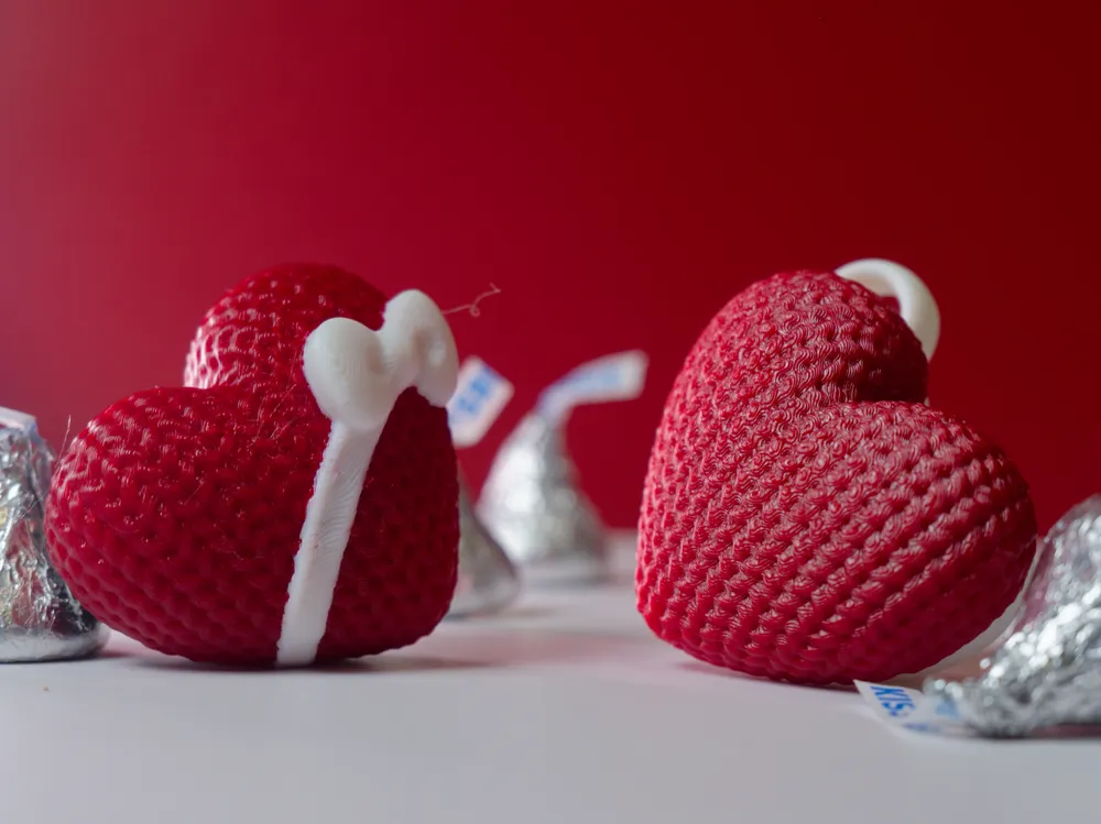 Textured Knit Heart Shaped Fidget Toy - Free 3D Print Model - MakerWorld