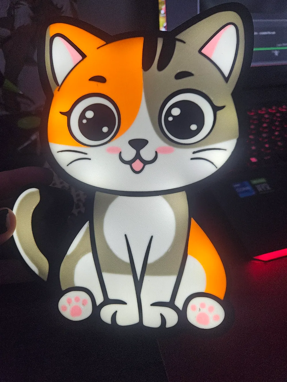 Calico Cat Lightbox by Delightful Dangly Bits MakerWorld: Download Free 3D Models