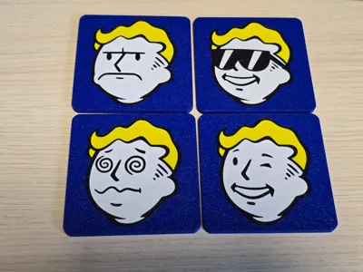 Fallout Pip Boy Coasters - Free 3D Print Model - MakerWorld