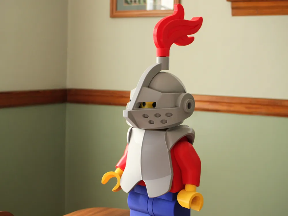 Brick Megafigure Armor & Helmet (10:1 scale) by Julia Ebert MakerWorld: Download Free 3D Models