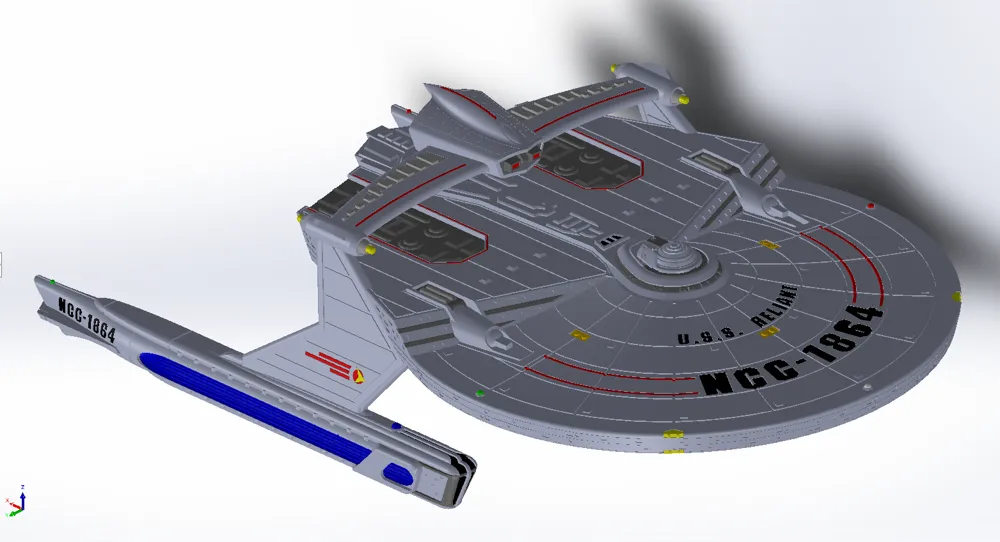 U.S.S. RELIANT NCC-1864 MIRANDA CLASS STARSHIP by Cios85 MakerWorld ...