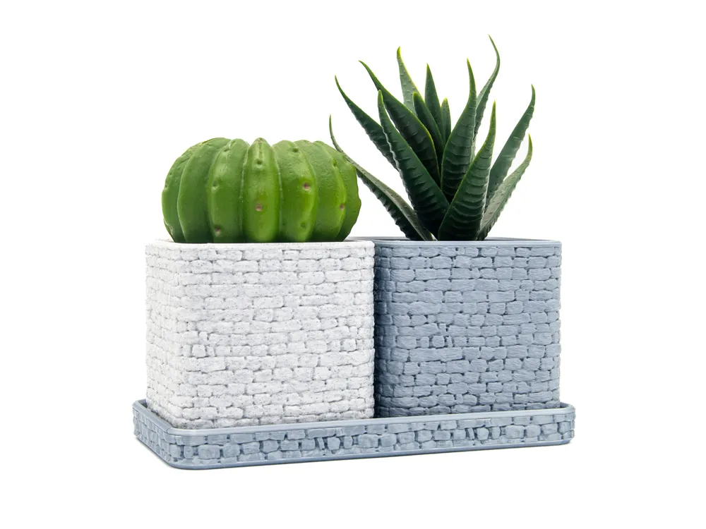 Stone Wall Planter - Free 3D Print Model - MakerWorld