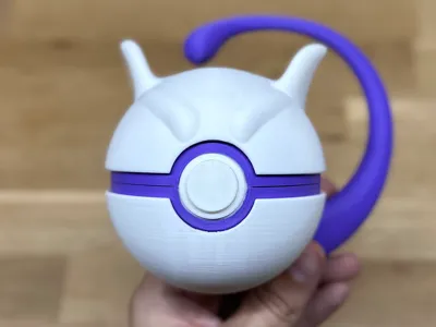 Mewtwo Ball - Pokemon - Pokeball Functional by Torikami MakerWorld ...