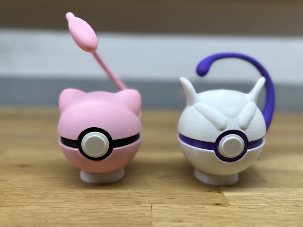 Mewtwo Ball - Pokemon - Pokeball Functional - Free 3D Print Model ...
