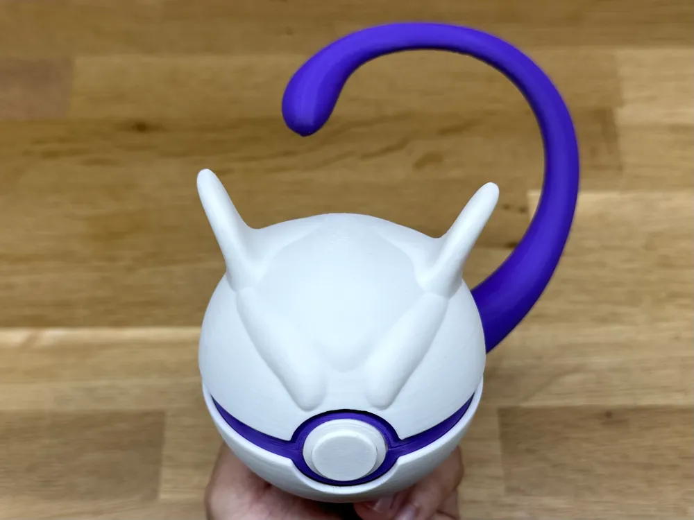 Mewtwo Ball - Pokemon - Pokeball Functional by Torikami MakerWorld ...