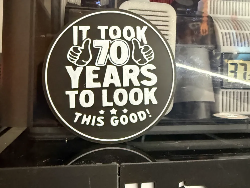 70TH BIRTHDAY COASTER by 3DPrinting4fun MakerWorld: Download Free 3D Models