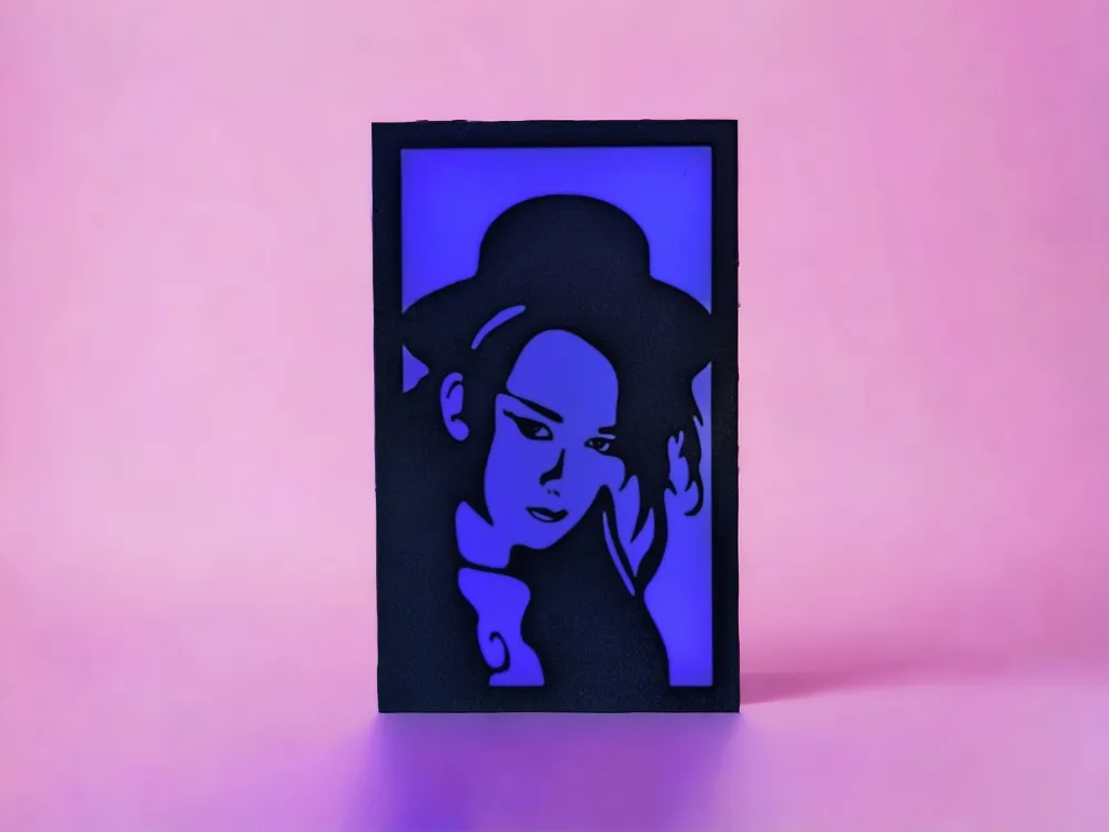 boy george silhouette led lightbox by cruse2382 - MakerWorld