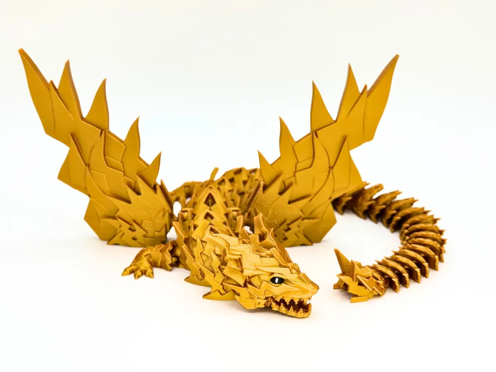 Thunderstrike - Winged Articulated Dragon - Free 3D Print Model ...
