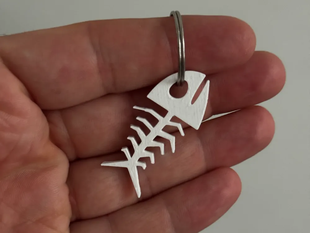 Fish Bone Keychain by GhostChili3DMakerWorld: Download Free 3D Models