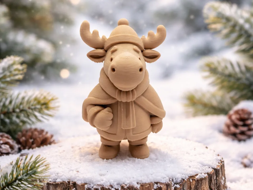 Winter Moose of Cuddle Meadow - Free 3D Print Model - MakerWorld