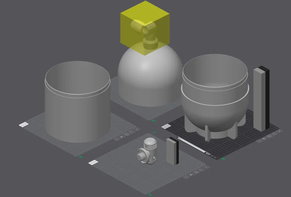 Dive Tank 12L with Stage 1 (original Size) by Duc848 - MakerWorld