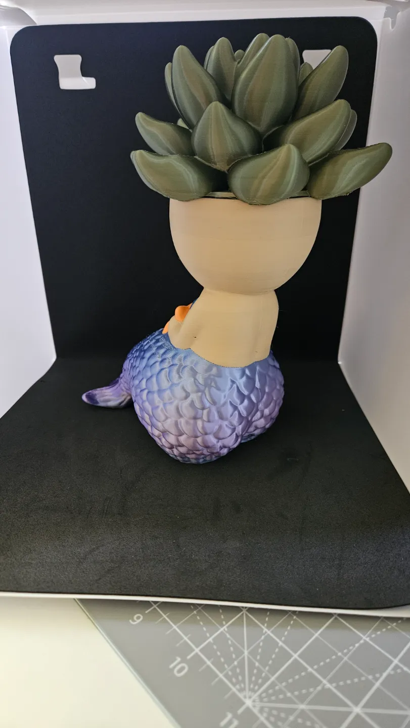 Mermaid Statue w/bowl planter by Maaght - MakerWorld