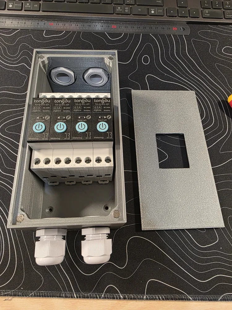 Magnetic Home Automation Electrical Box 4 Modules - Free 3D Print Model ...
