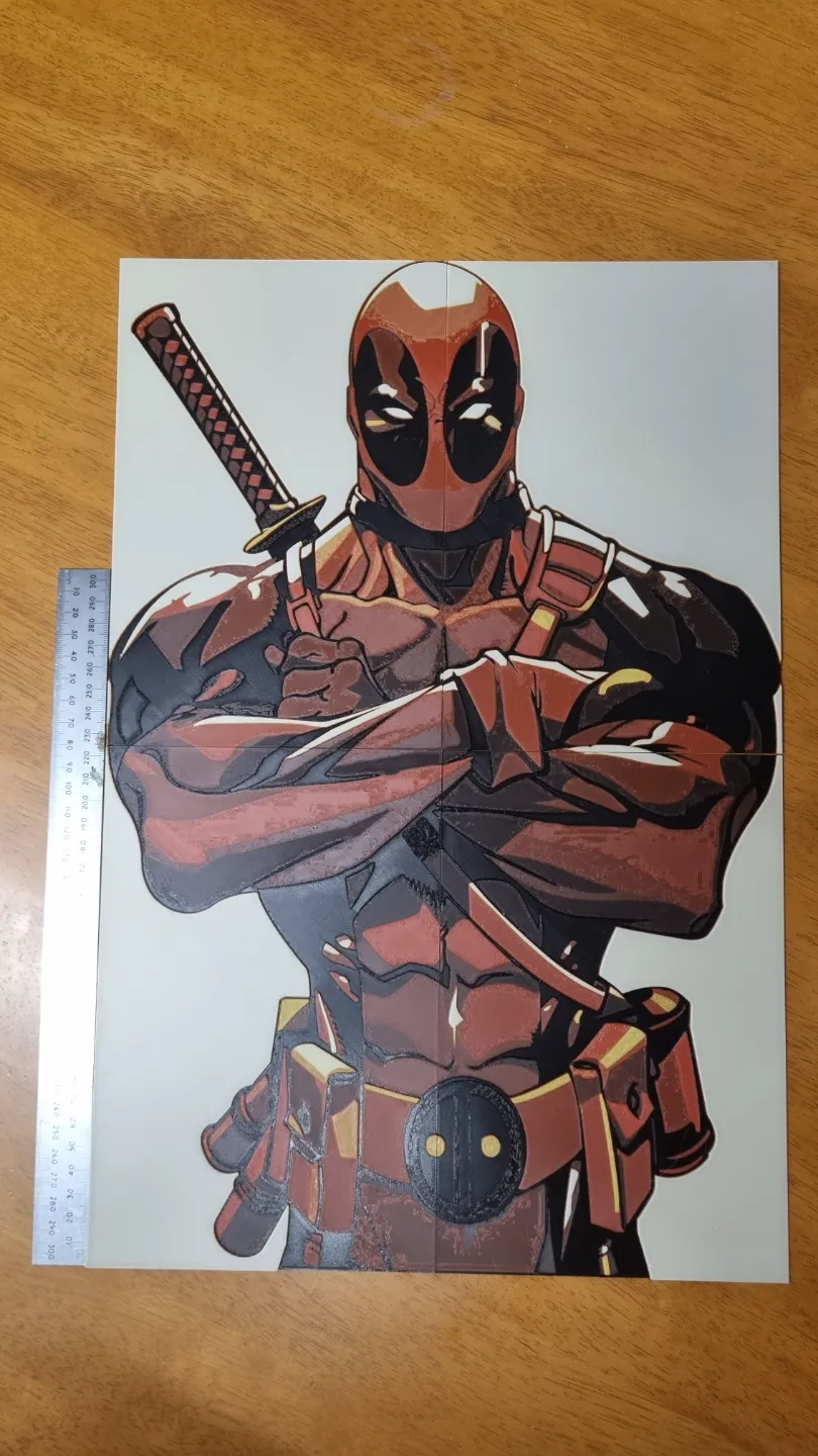 large Deadpool hueforge by Jaceace77 - MakerWorld