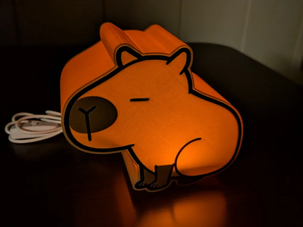 Capybara LED Lamp - Free 3D Print Model - MakerWorld