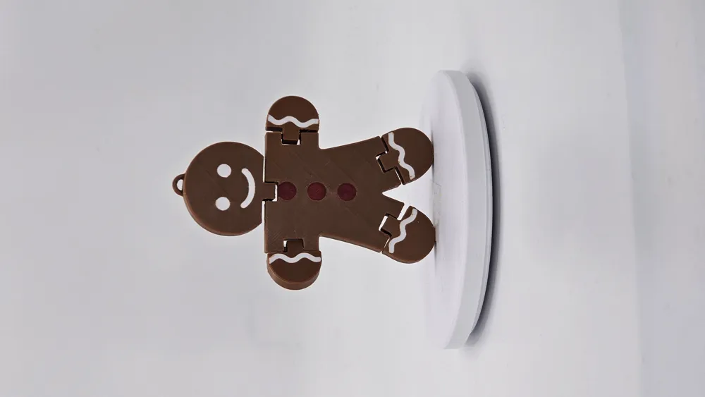 Gingey the Flexible Gingerbread Man - Free 3D Print Model - MakerWorld