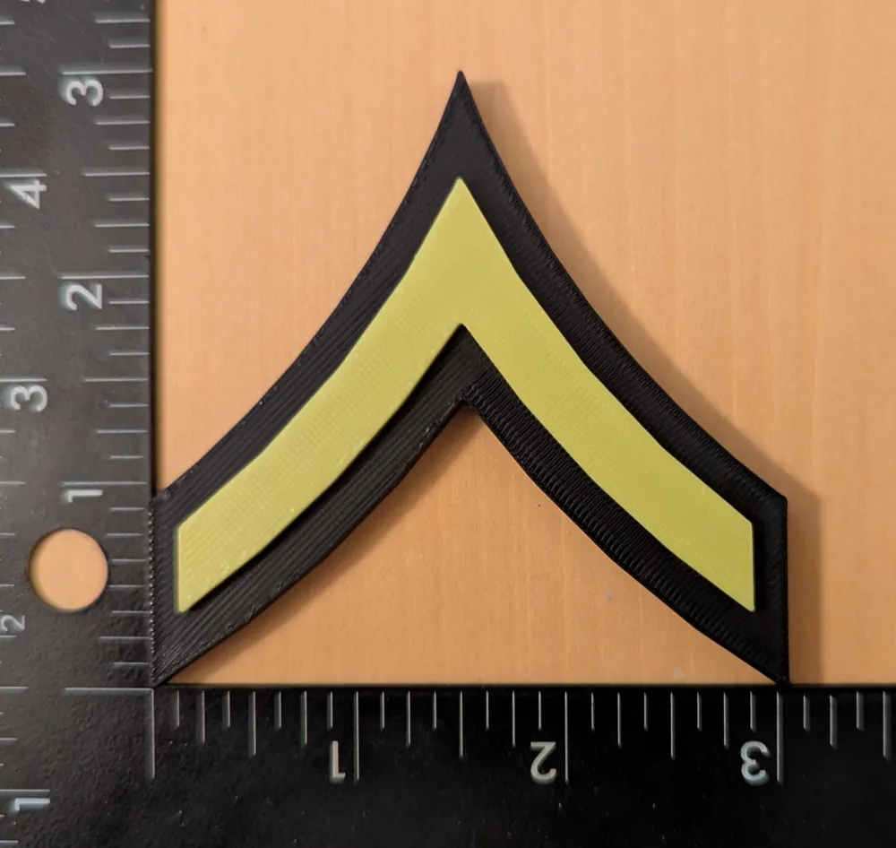 ARMY Private E2 Rank by jwharris79 - MakerWorld