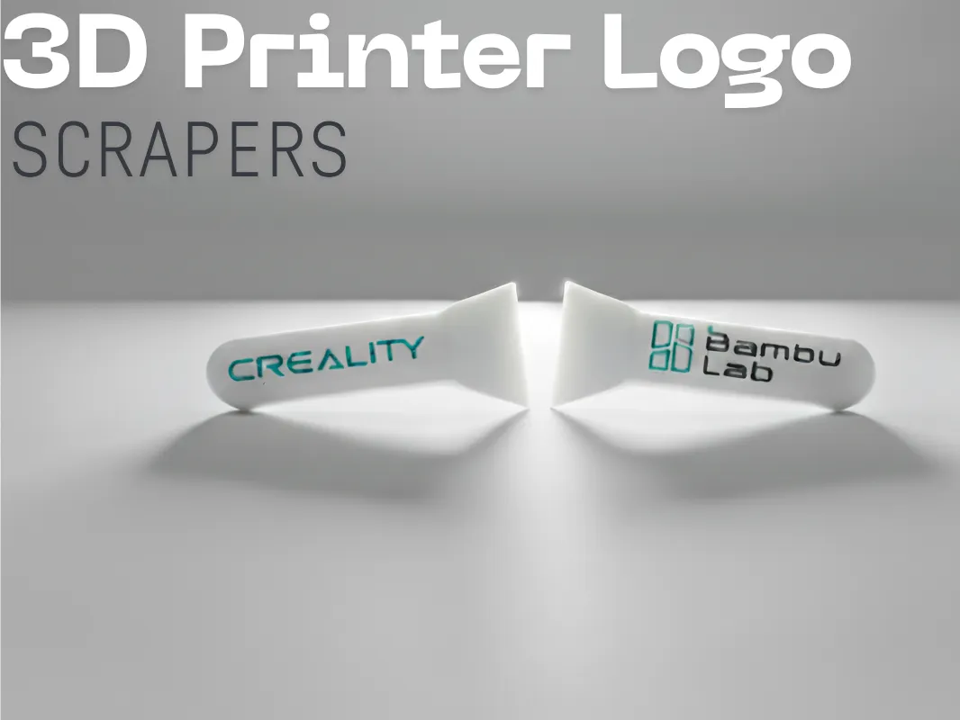 3D print bed scrapers with 3d printer logos - Free 3D Print Model ...
