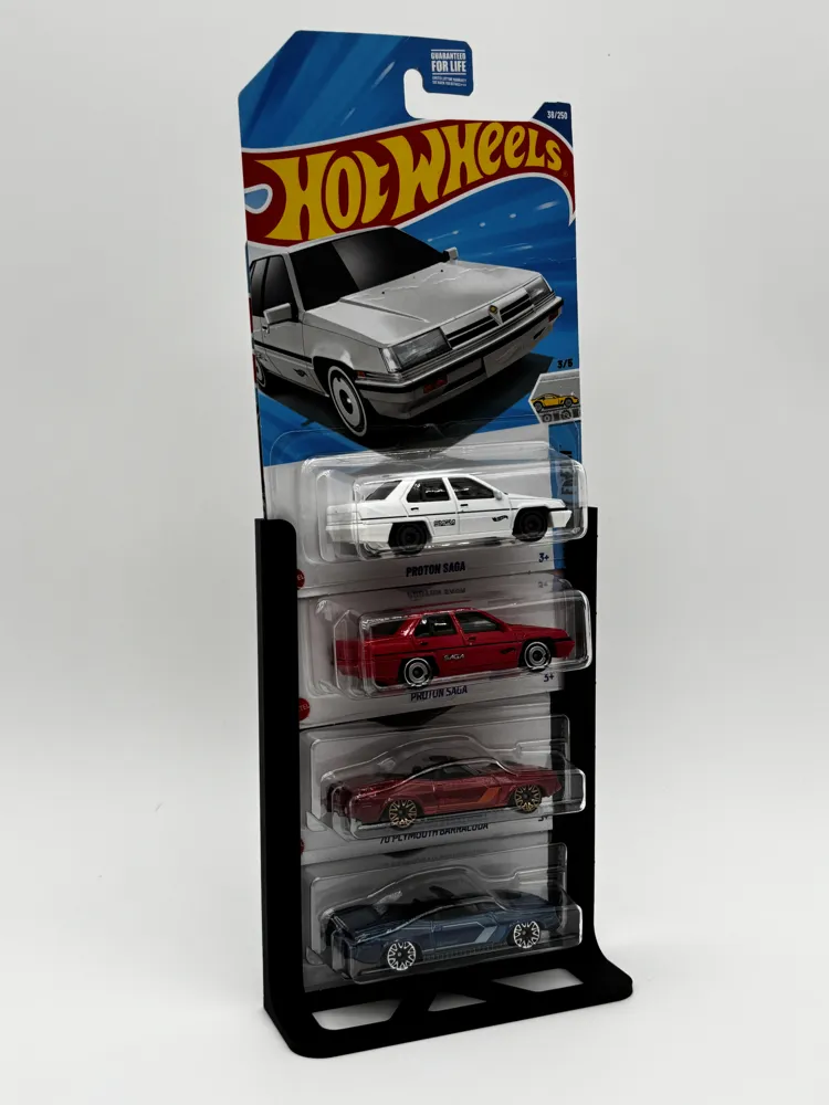 Hot Wheels DIsplay Stand v3 1-6 Card Holder - Free 3D Print Model ...
