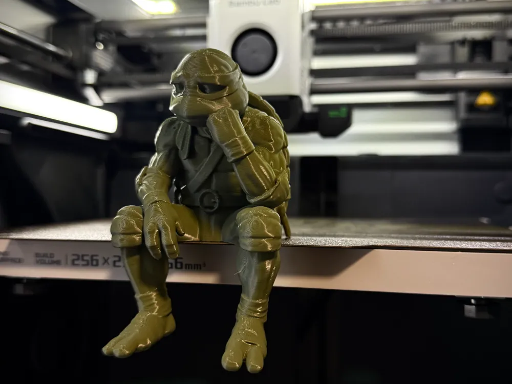 Sad Ninja Turtle - Raphael - On a ledge figurine! - Free 3D Print Model ...