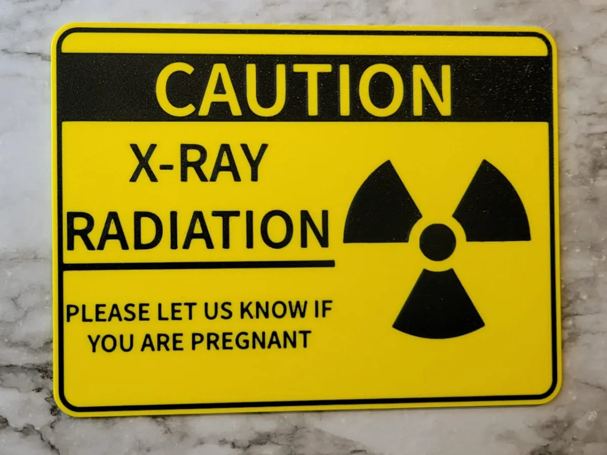 X-Ray Radiation Pregnancy Warning Sign - Free 3D Print Model - MakerWorld