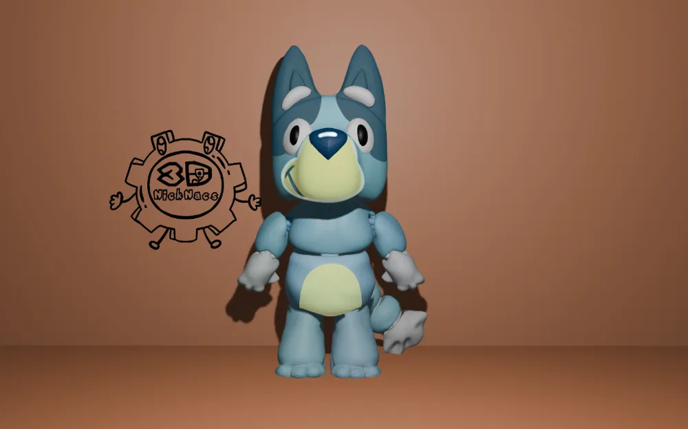Bluey Articulated Flexi Fidget Figure Cute Toy by 3DNickNacs - MakerWorld