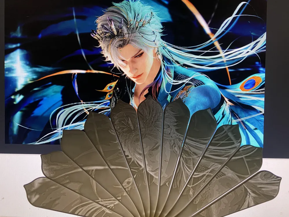 Love and Deepspace Qin Che Peacock Deity Relief Fan - Free 3D Print ...
