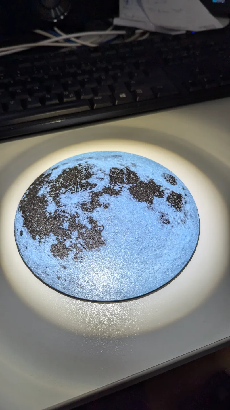 Glow in the dark Moon - Lithopane Effect - Free 3D Print Model - MakerWorld