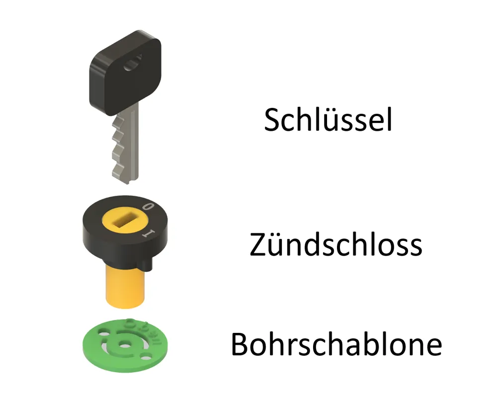Ignition lock for Rolly Toys, Bobby Car - Free 3D Print Model - MakerWorld