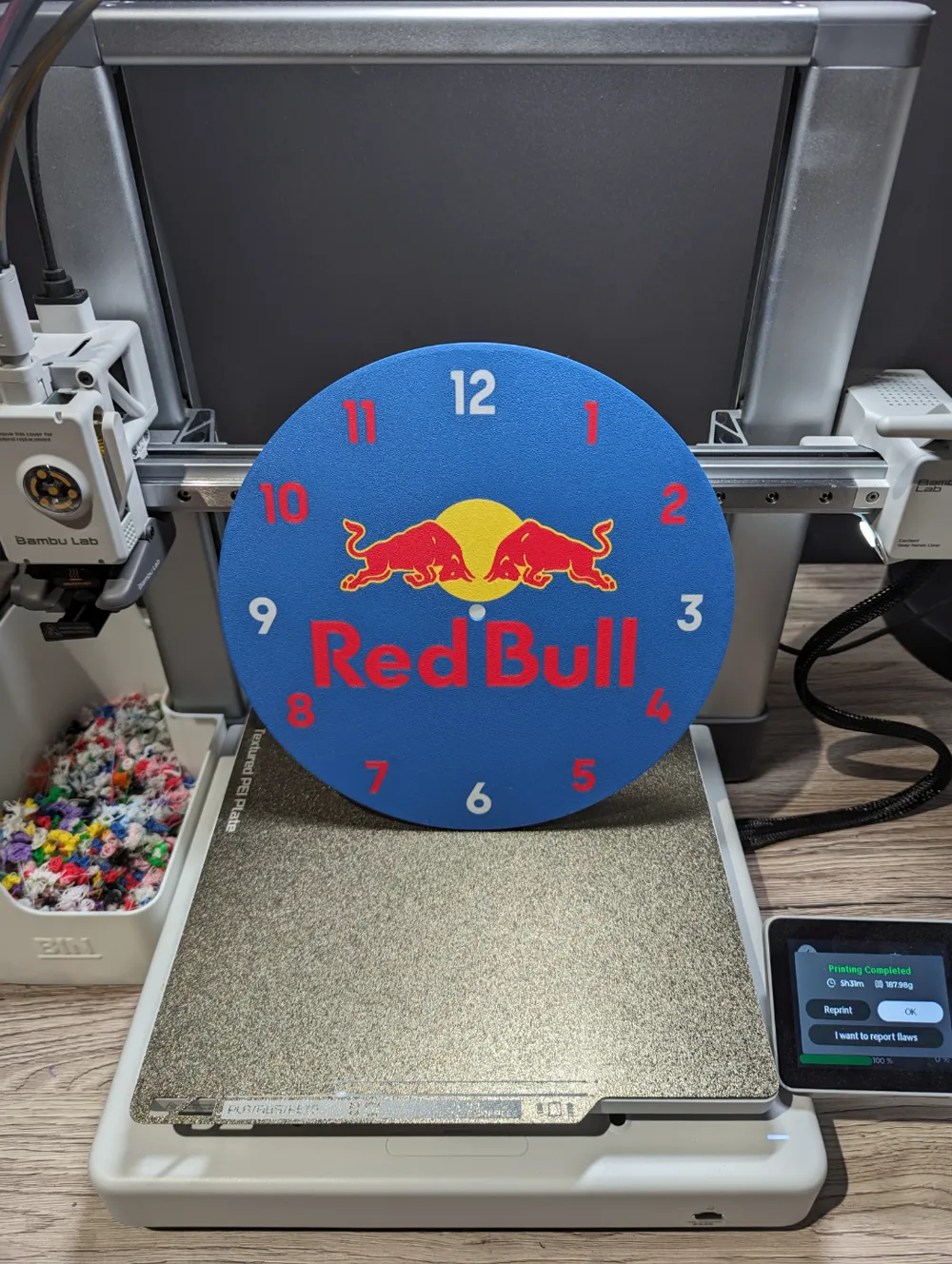 Red Bull Clock by shanehoggatt - MakerWorld