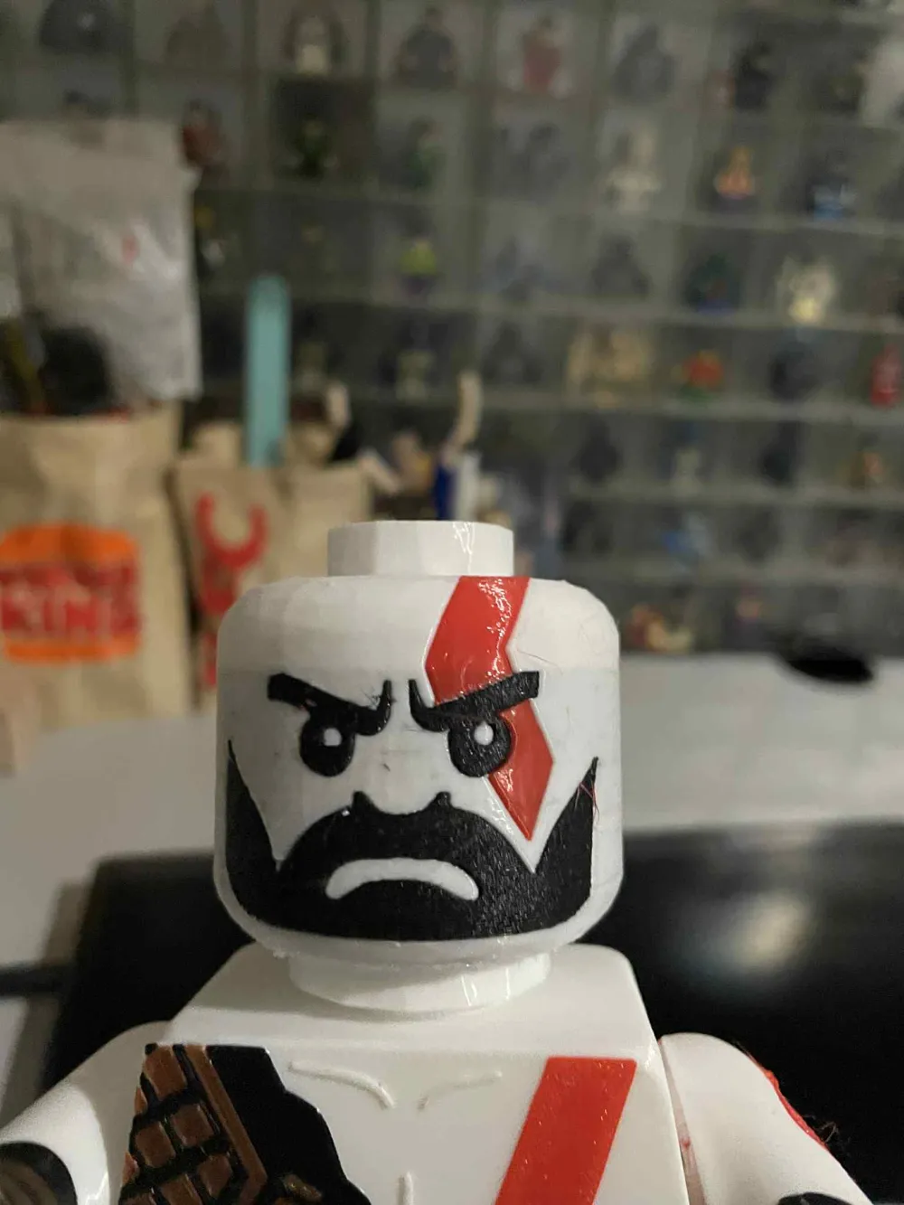 Big Brick God of War Kratos - Free 3D Print Model - MakerWorld