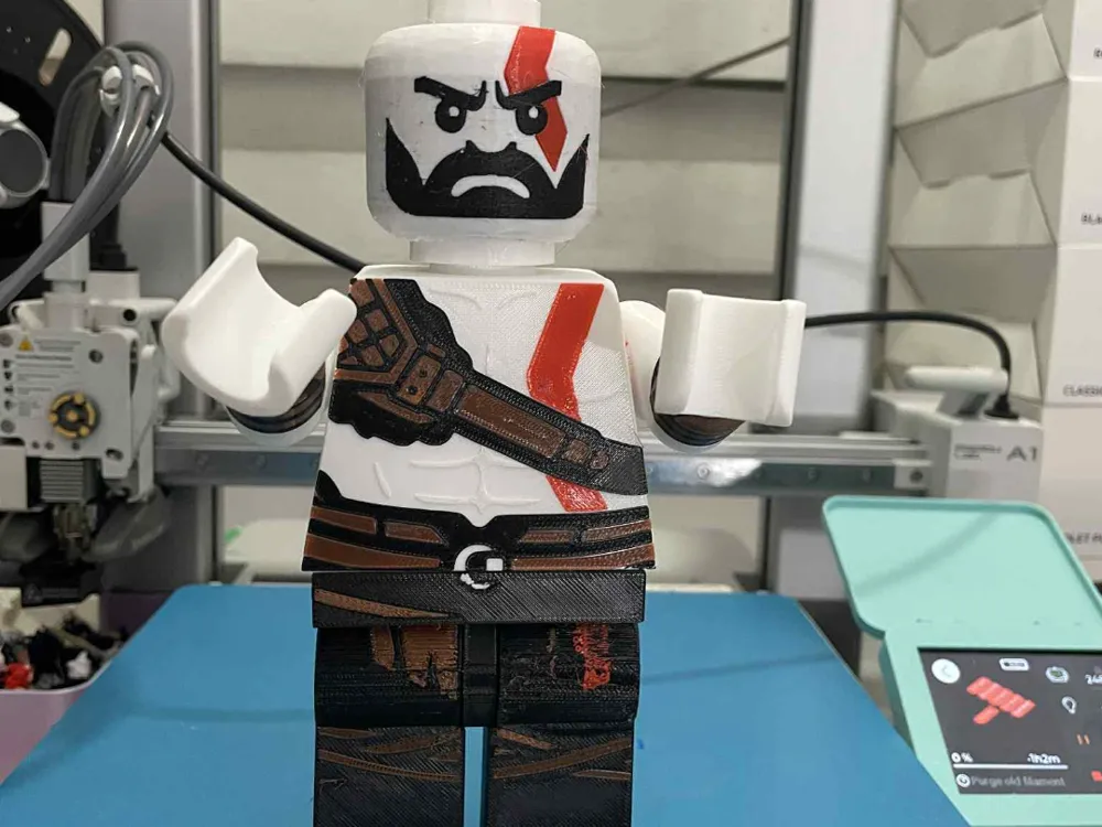 Big Brick God of War Kratos by Bimbowski MakerWorld: Download Free 3D ...