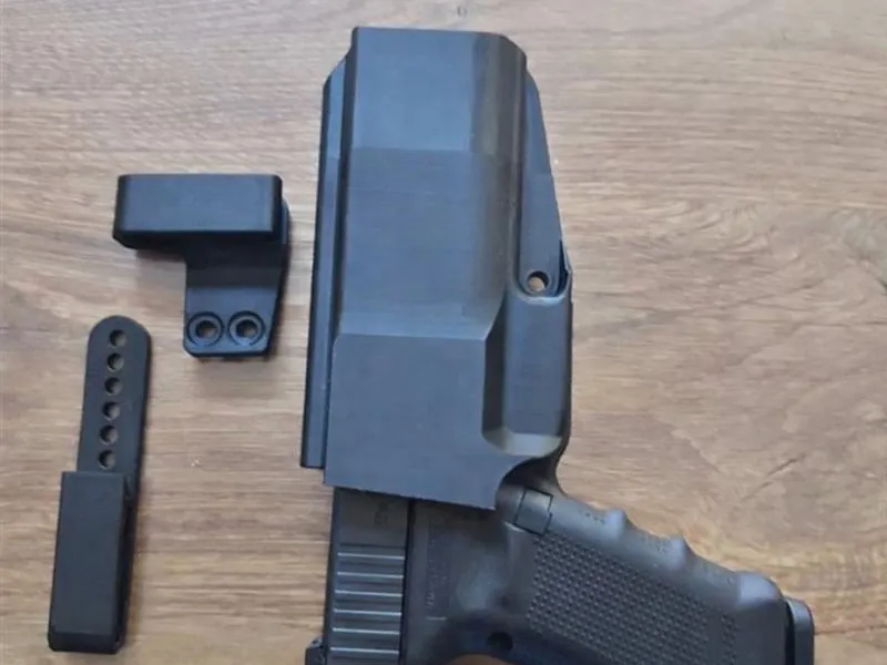 Pistolera Glock 17 gen 4 con clip de campana - Modelo de impresión 3D ...