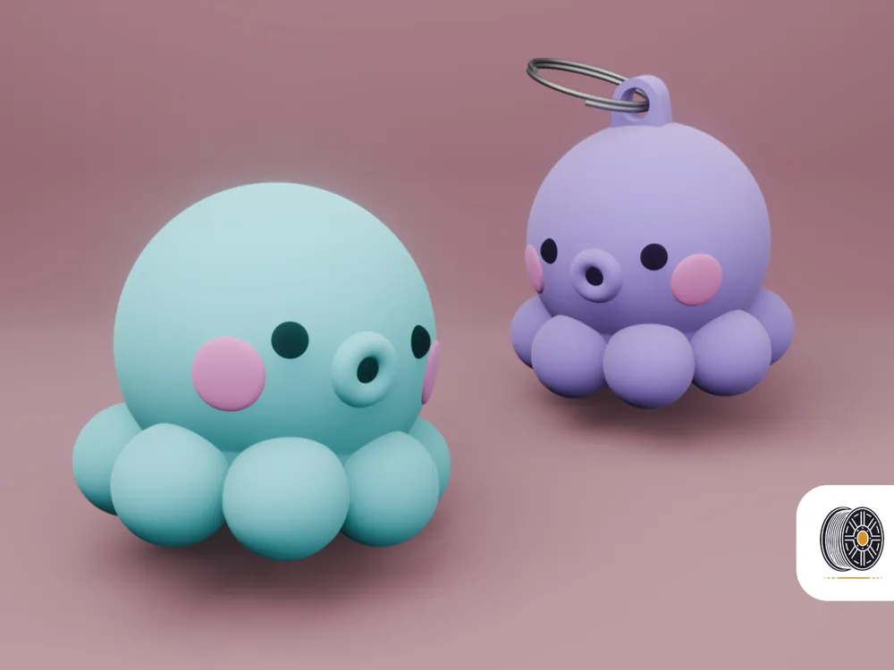 Chibi Octo Buddy | A Cute mini octopus (keychain) by Mike.stl ...