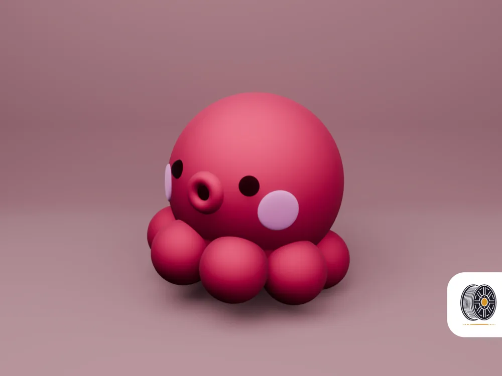 Chibi Octo Buddy | A Cute mini octopus (keychain) by Mike.stl ...