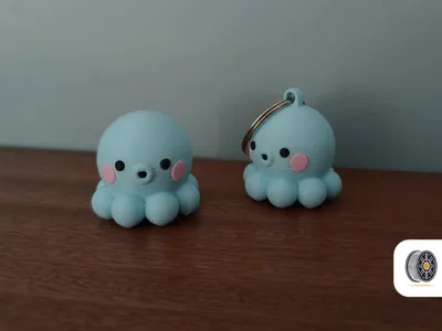 Chibi Octo Buddy | A Cute mini octopus (keychain) by Mike.stl ...