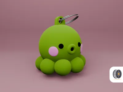 Chibi Octo Buddy | A Cute mini octopus (keychain) by Mike.stl ...