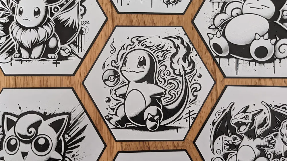 Pokémon Charmander Charmander Hueforge Hexagonal Hexagon by Seb3D ...