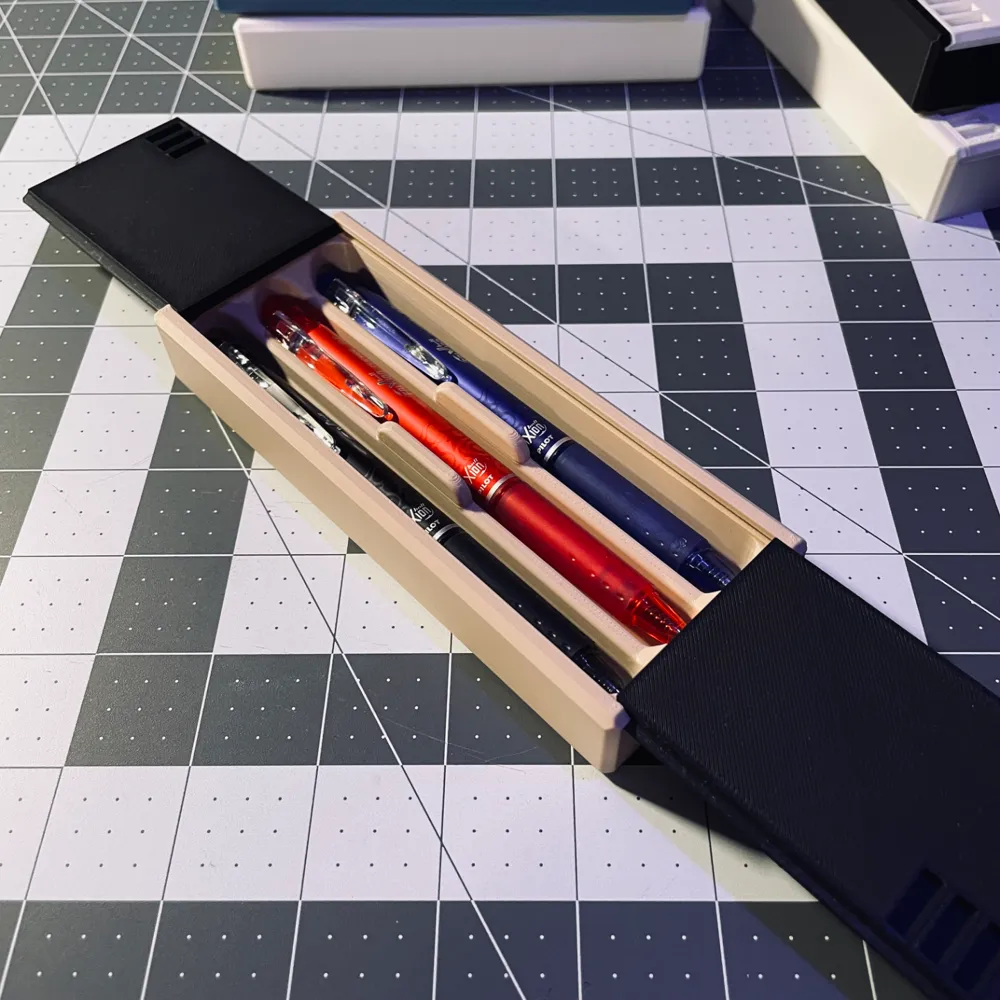 Slide Lid Pen Case by DoggoZed - MakerWorld